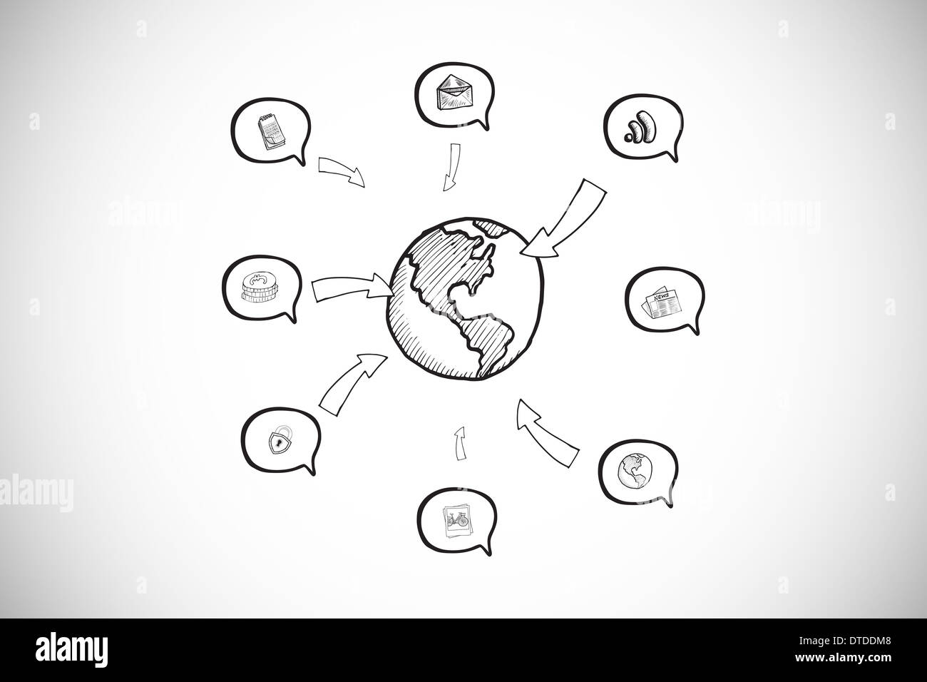 Technology apps icons Black and White Stock Photos & Images - Alamy