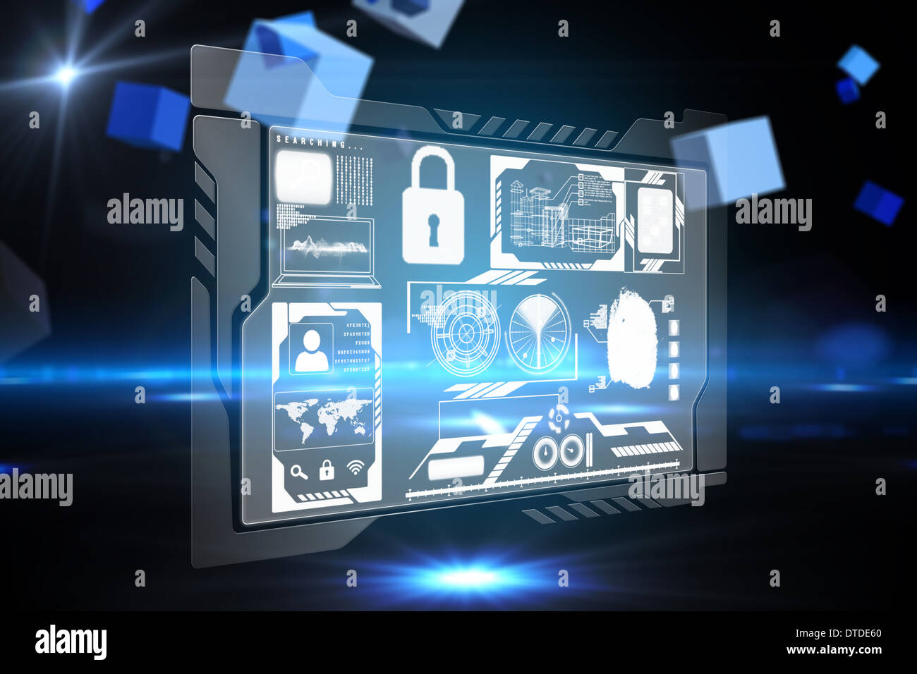 Composite image of security interface Stock Photo - Alamy