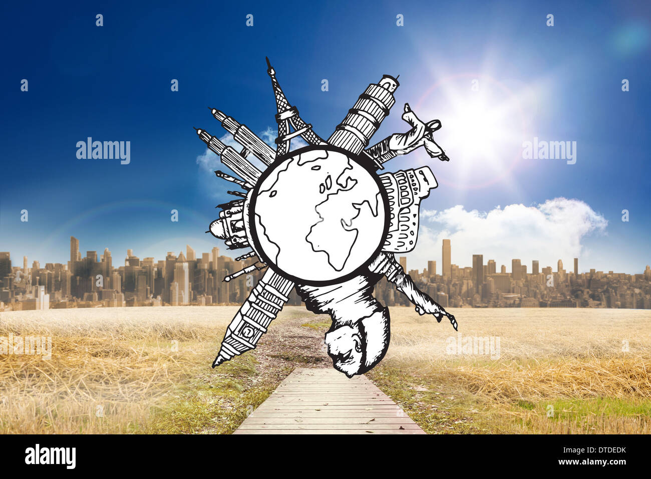Composite image of landmarks around the world Stock Photo - Alamy