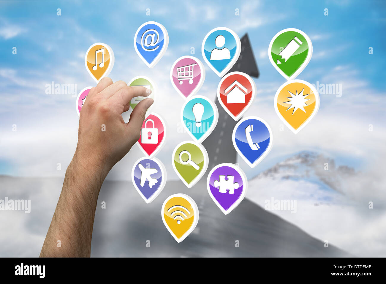 Composite image of hand presenting Stock Photo - Alamy