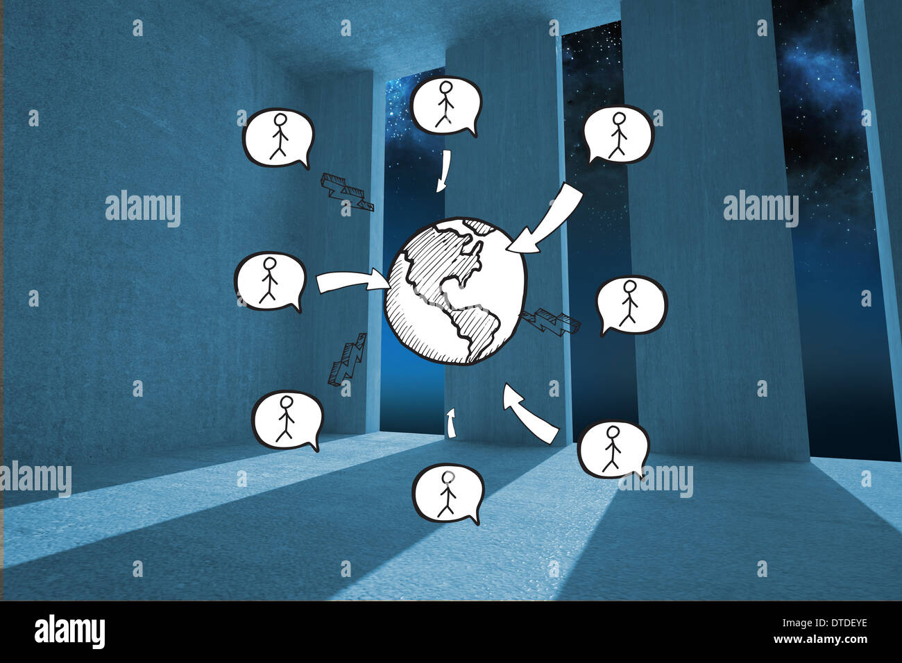Stick figures map hi-res stock photography and images - Alamy