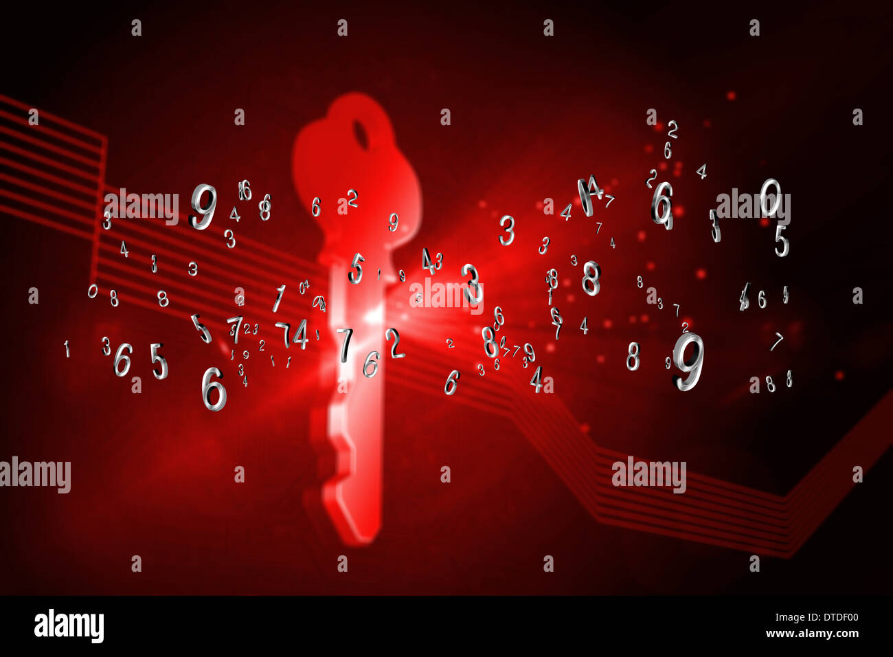 Composite image of silver numbers Stock Photo - Alamy