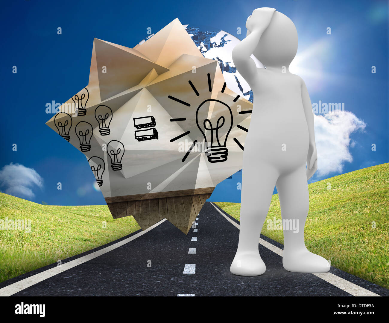 3d light bulb model hi-res stock photography and images - Alamy