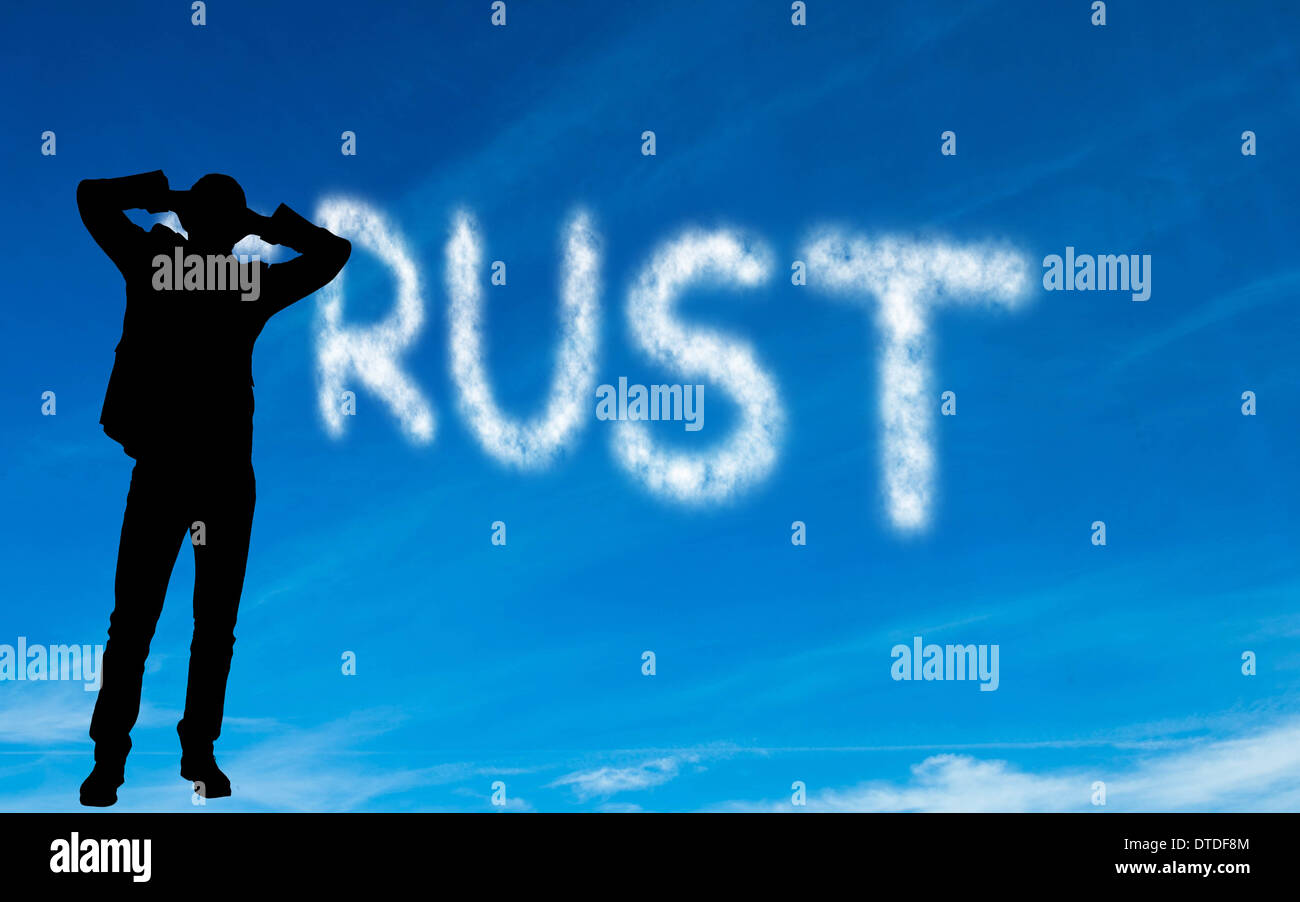 Composite image of trust written in white in sky Stock Photo - Alamy