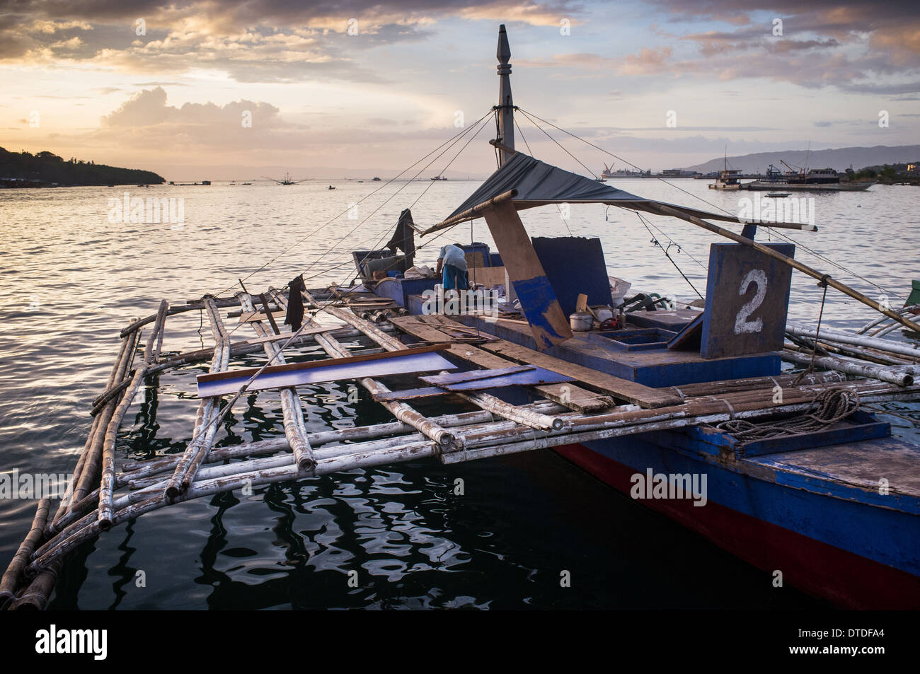 fishing boat in port in Tagbilaran City, Philippines Stock Photo - Alamy