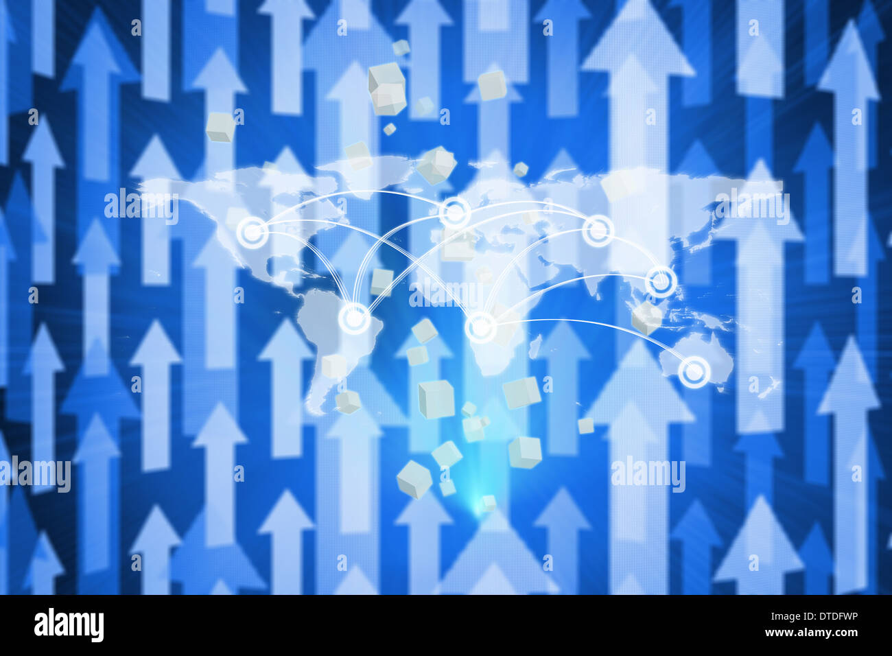 Composite image of abstract cube background Stock Photo - Alamy