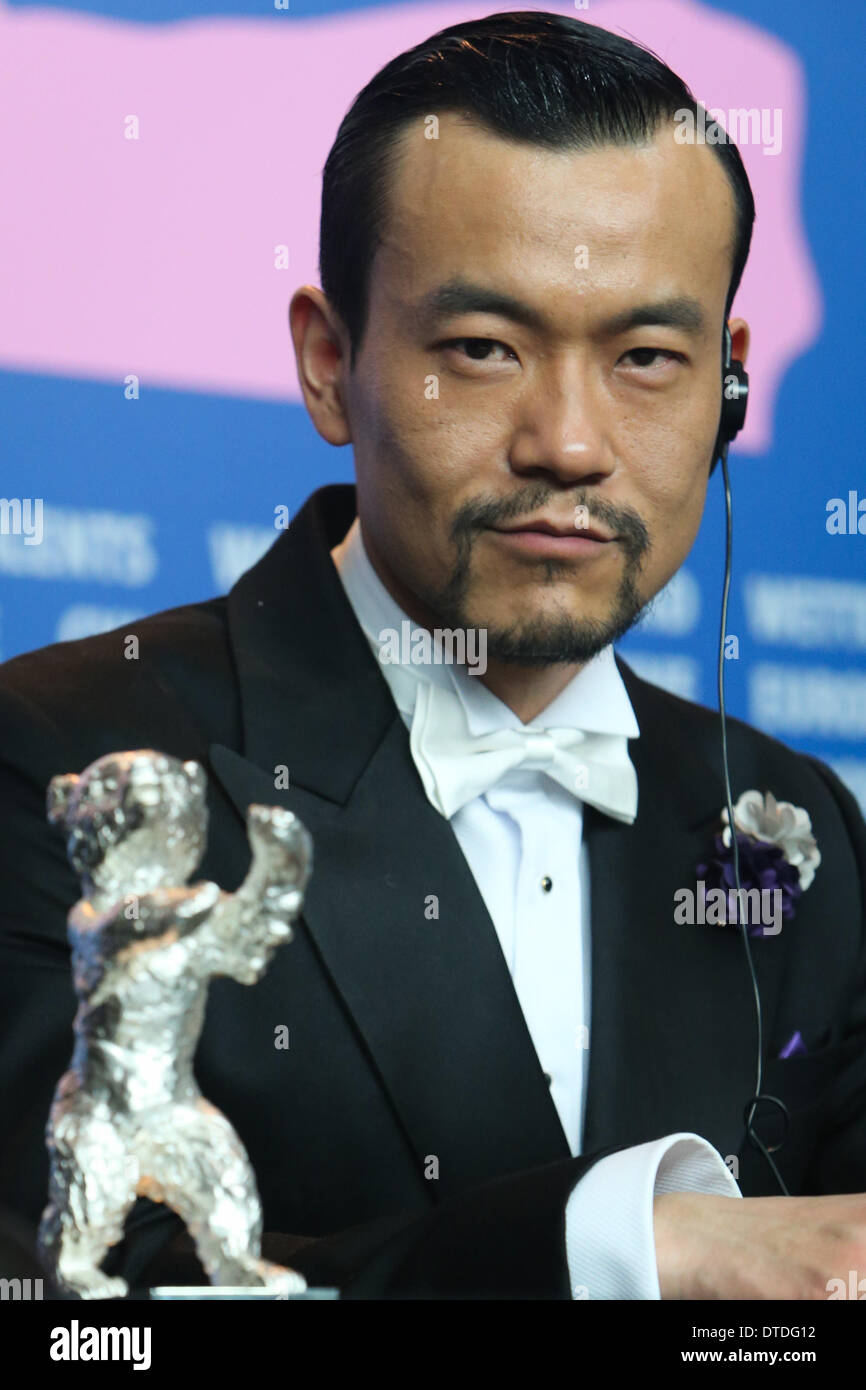 Berlin, Germany. 15th Feb, 2014. Chinese actor Liao Fan attends a press ...