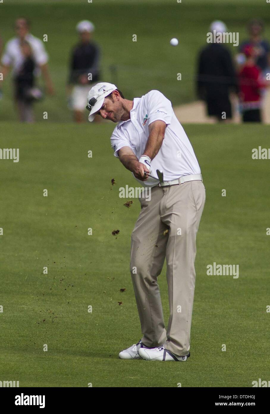 Los Angeles, California, USA. 15th Feb, 2014. Jason Allred hits his ...