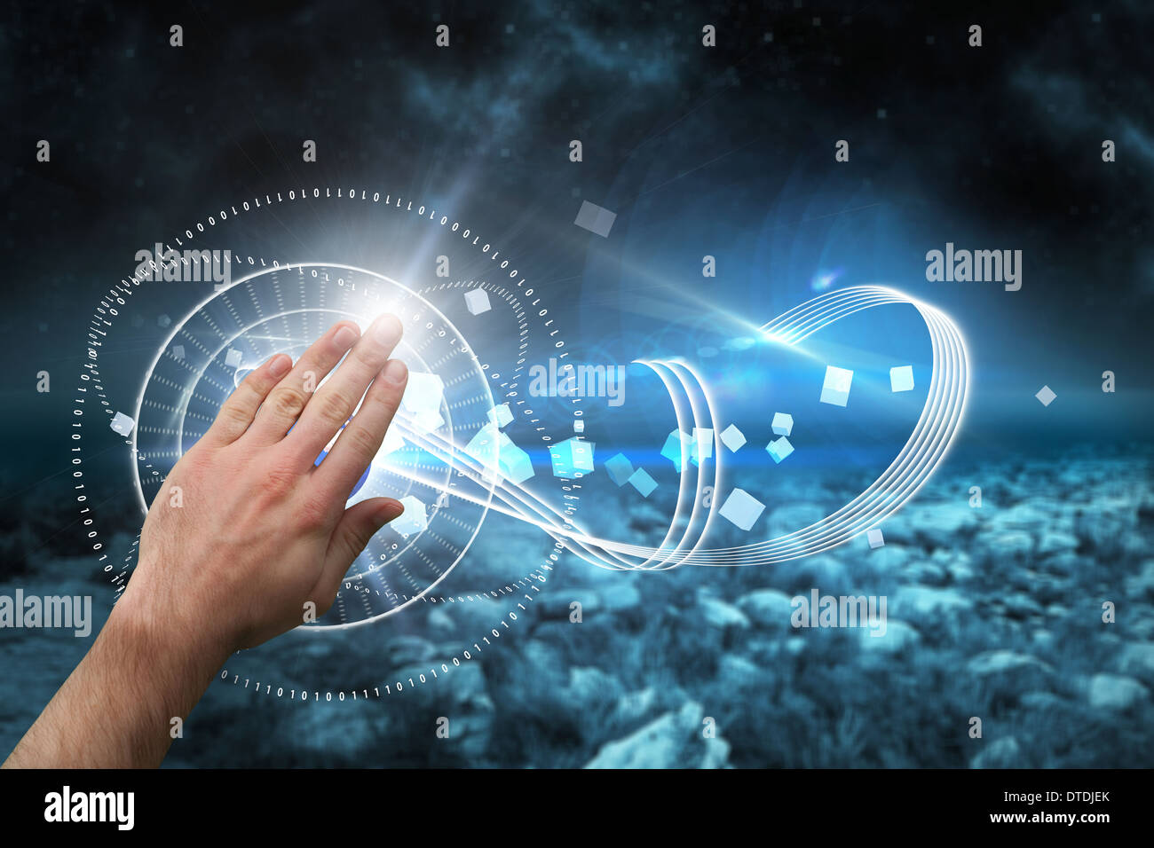 Composite image of hand presenting Stock Photo - Alamy