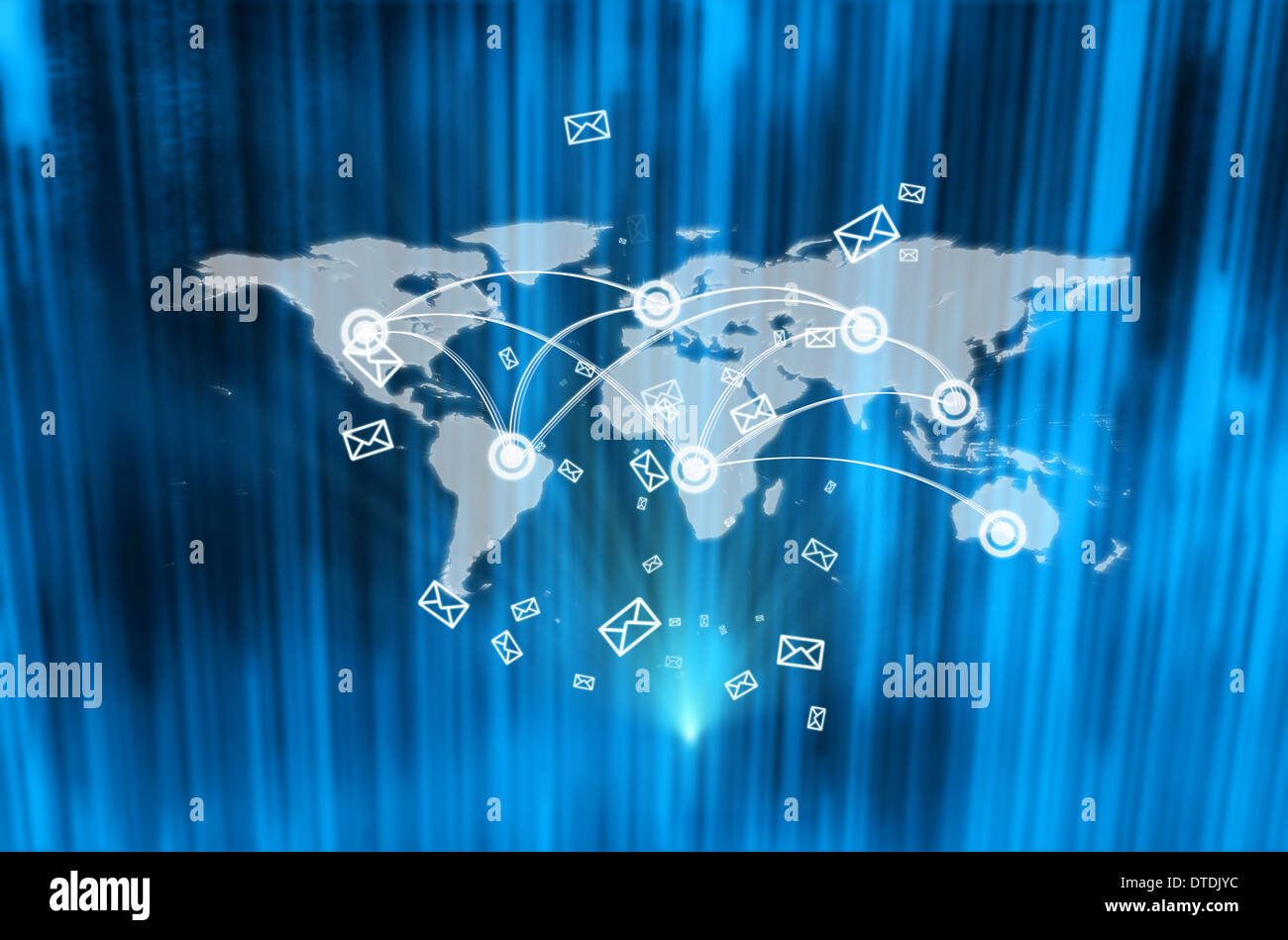 Composite image of global technology background Stock Photo - Alamy