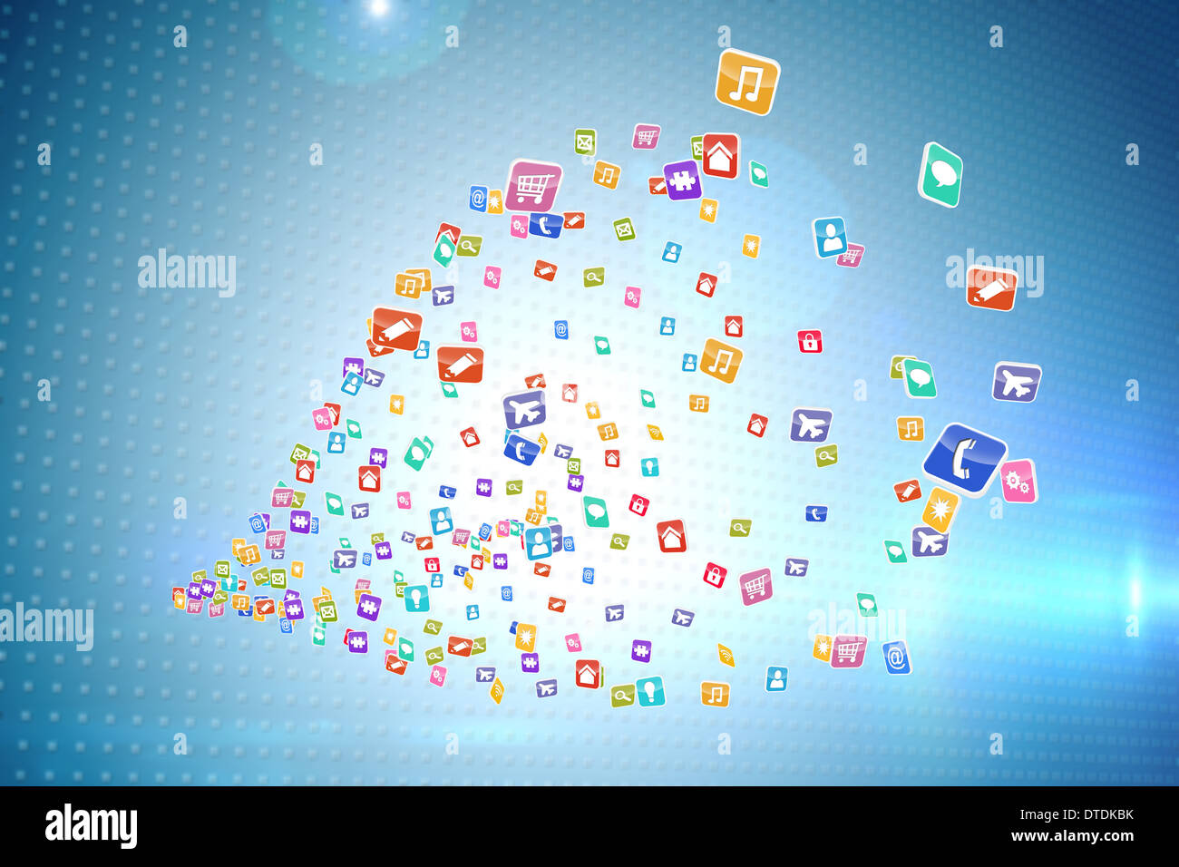 Composite image of colourful computer applications Stock Photo - Alamy