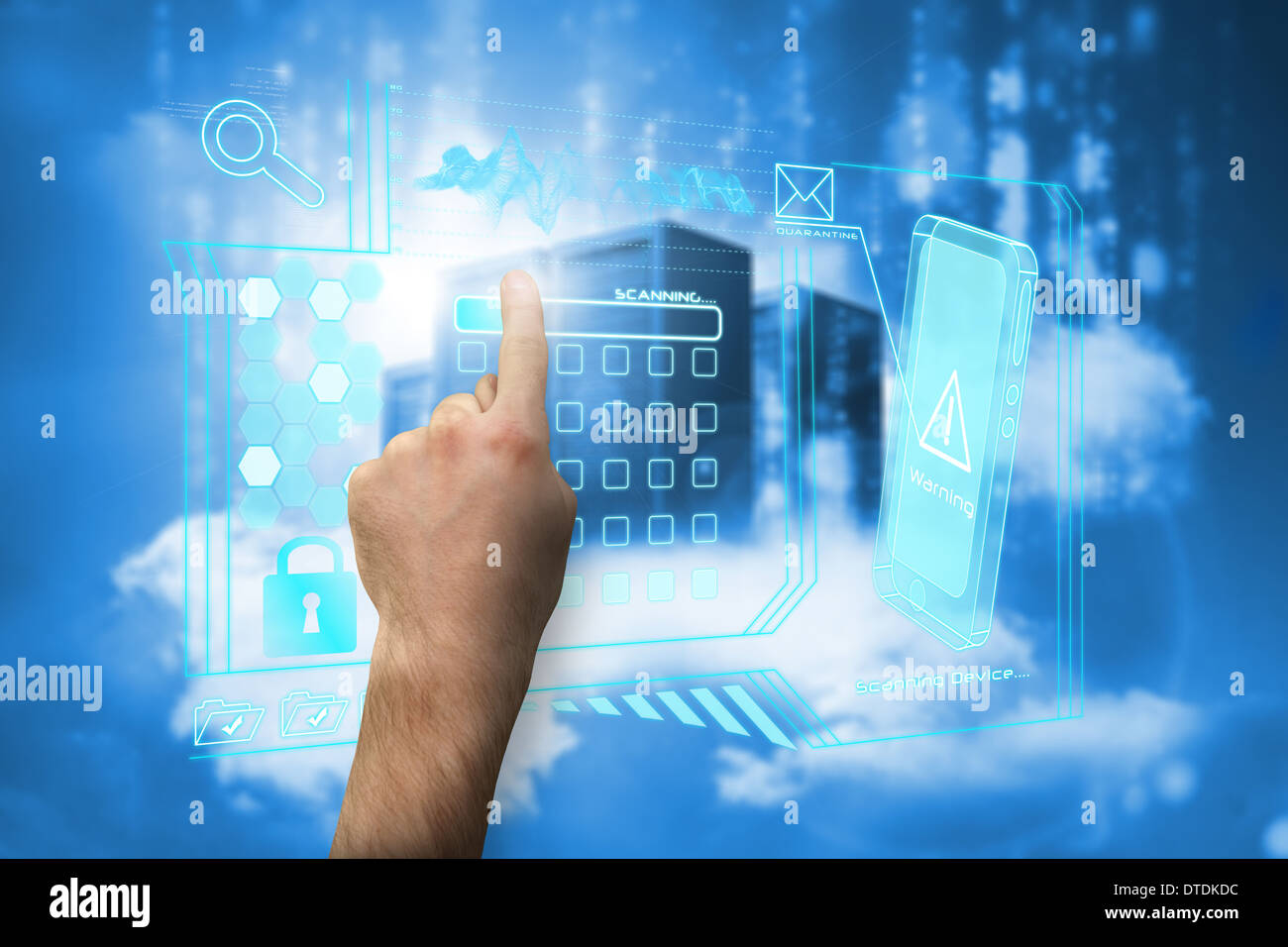 Composite image of hand pointing Stock Photo - Alamy