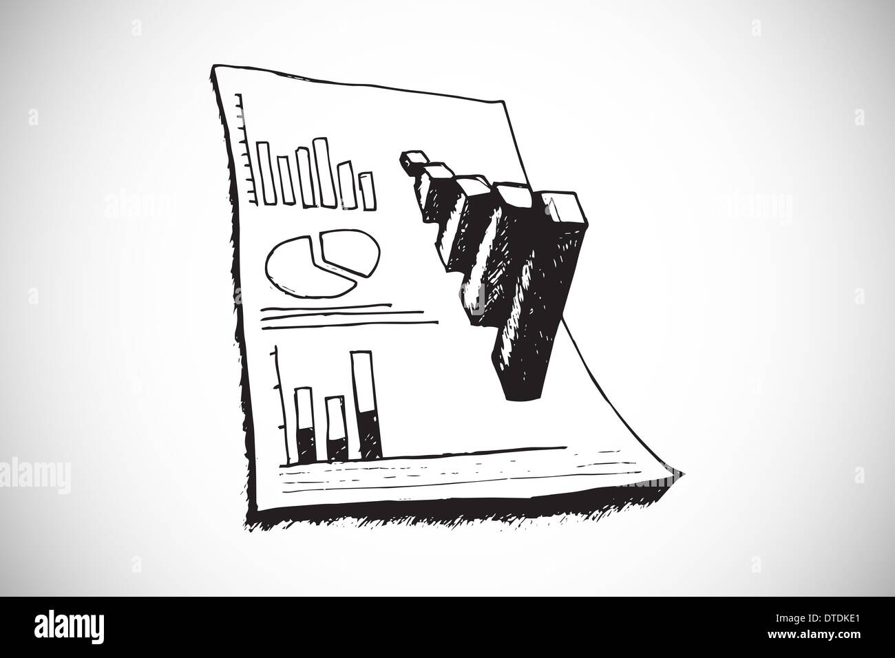 Composite image of data analysis doodle Stock Photo - Alamy