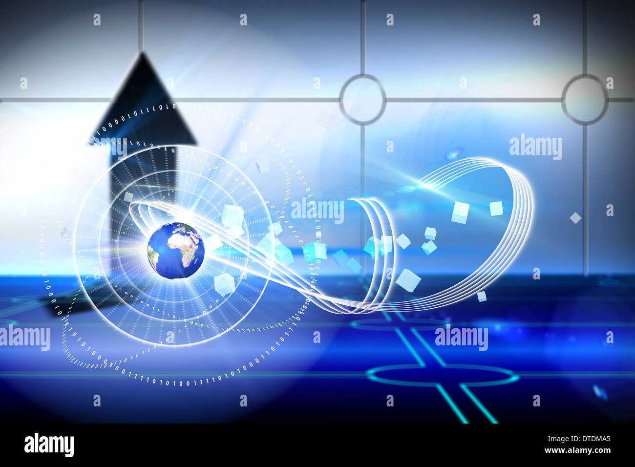 Composite image of global technology background Stock Photo - Alamy