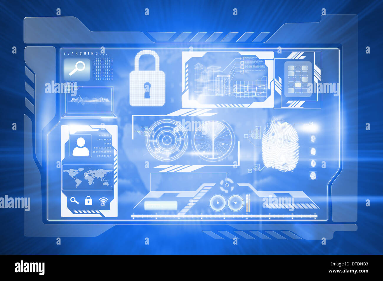 Composite image of identification interface Stock Photo - Alamy