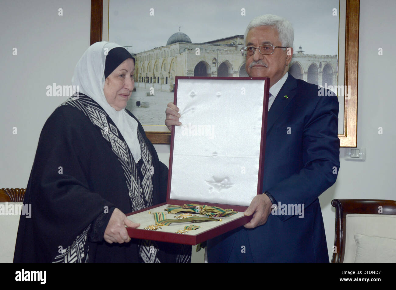 Ramallah, West Bank, Palestinian Territory. 15th Feb, 2014. Palestinian ...