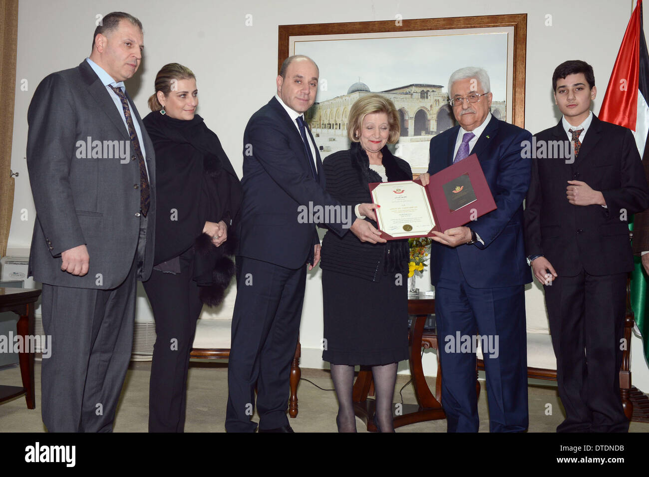 Ramallah, West Bank, Palestinian Territory. 15th Feb, 2014. Palestinian ...