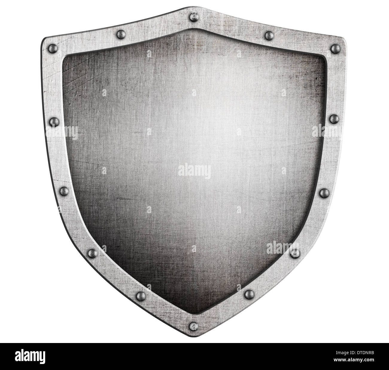 old medieval metal shield isolated on white Stock Photo - Alamy