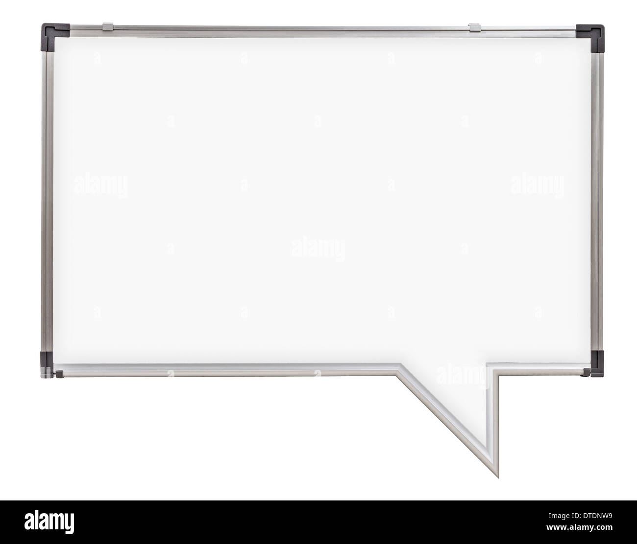 speech bubble whiteboard isolated on white Stock Photo - Alamy