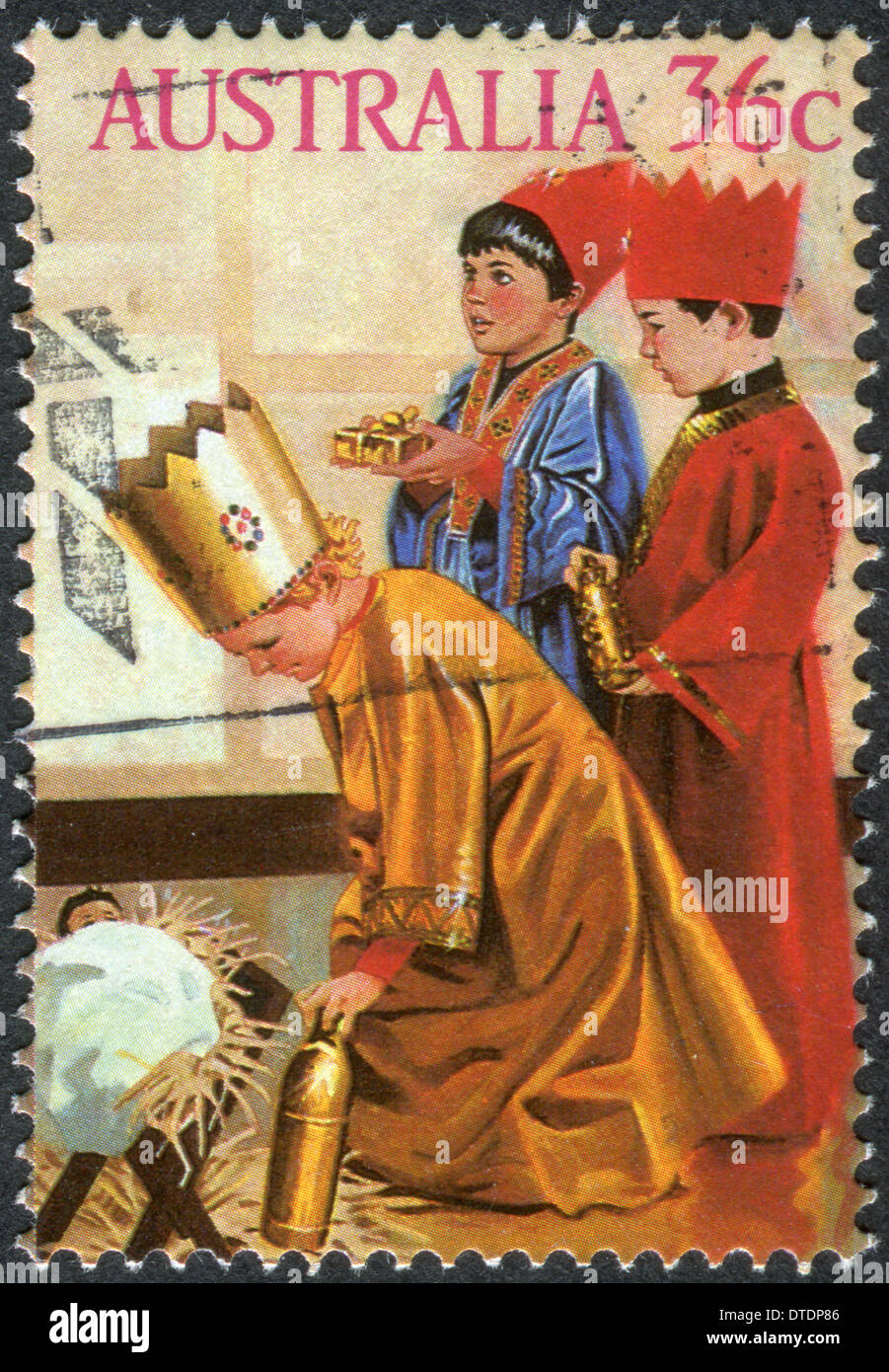 Postage stamp printed in Australia, Christmas Issue, shown Kindergarten ...