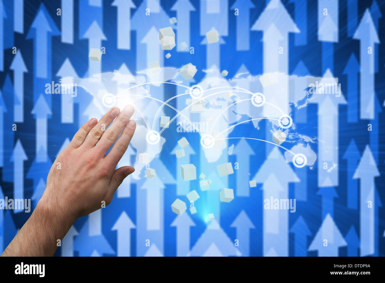 Composite image of hand presenting Stock Photo - Alamy