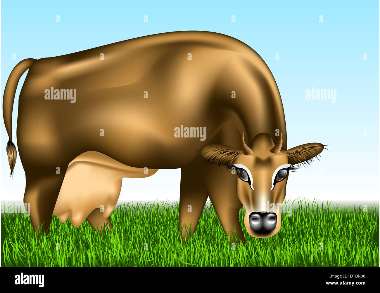 cow dairy on a meadow Stock Photo - Alamy