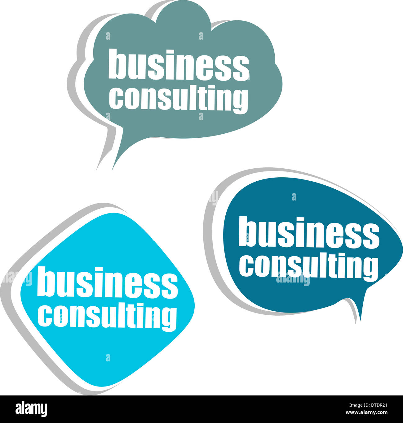 business consulting. Set of stickers, labels, tags. Template for ...