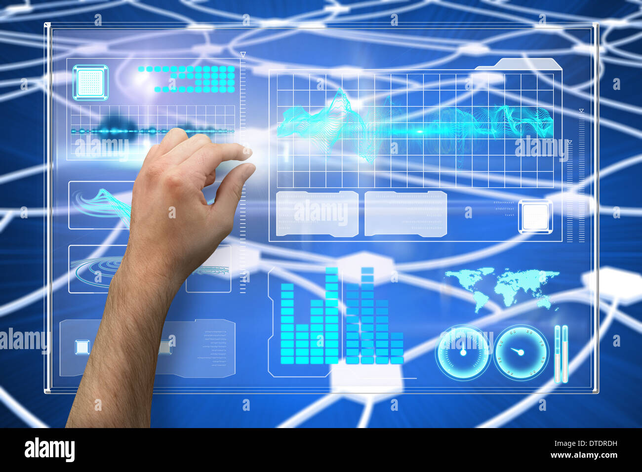 Hand presenting graph design hi-res stock photography and images - Alamy