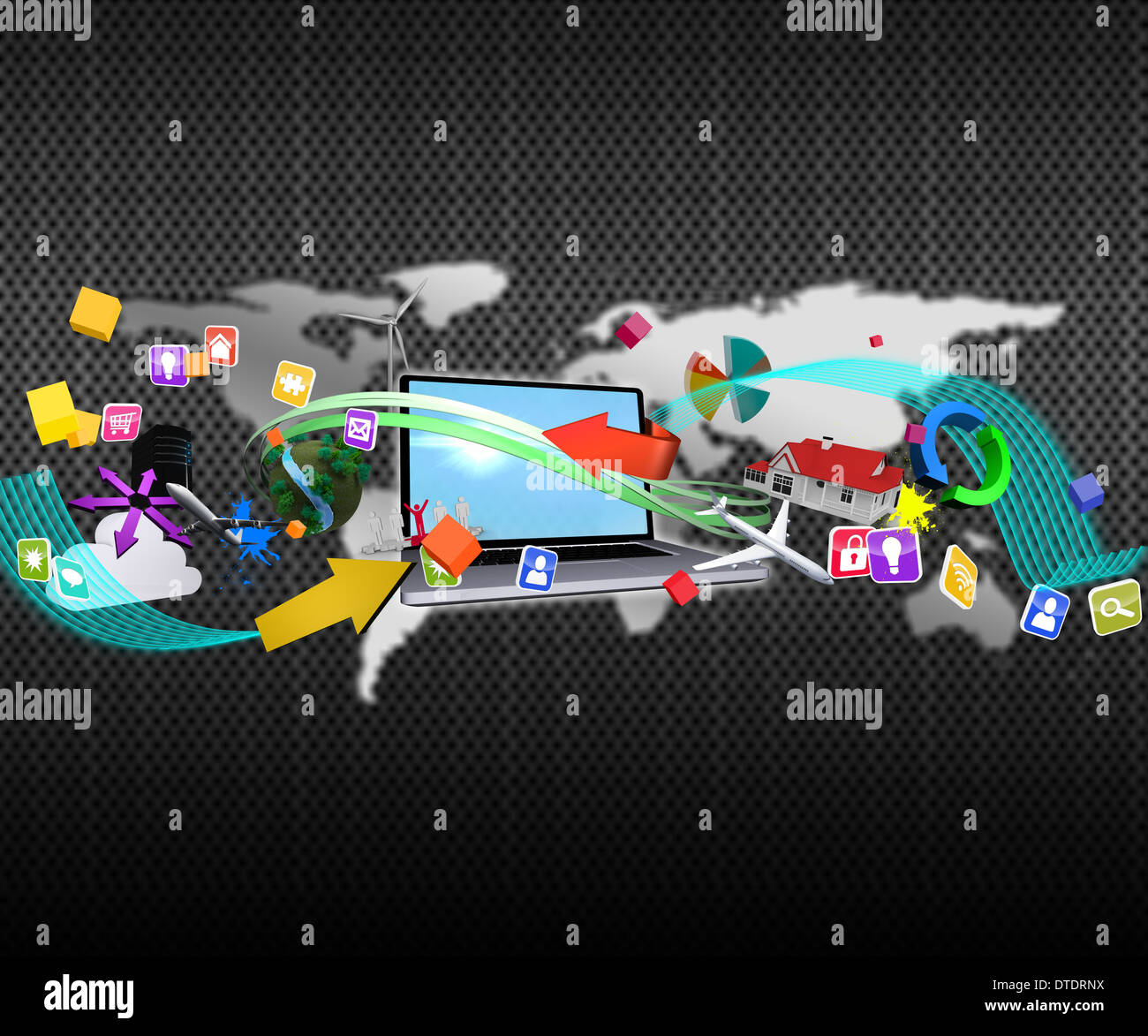 Composite image of computer applications Stock Photo - Alamy