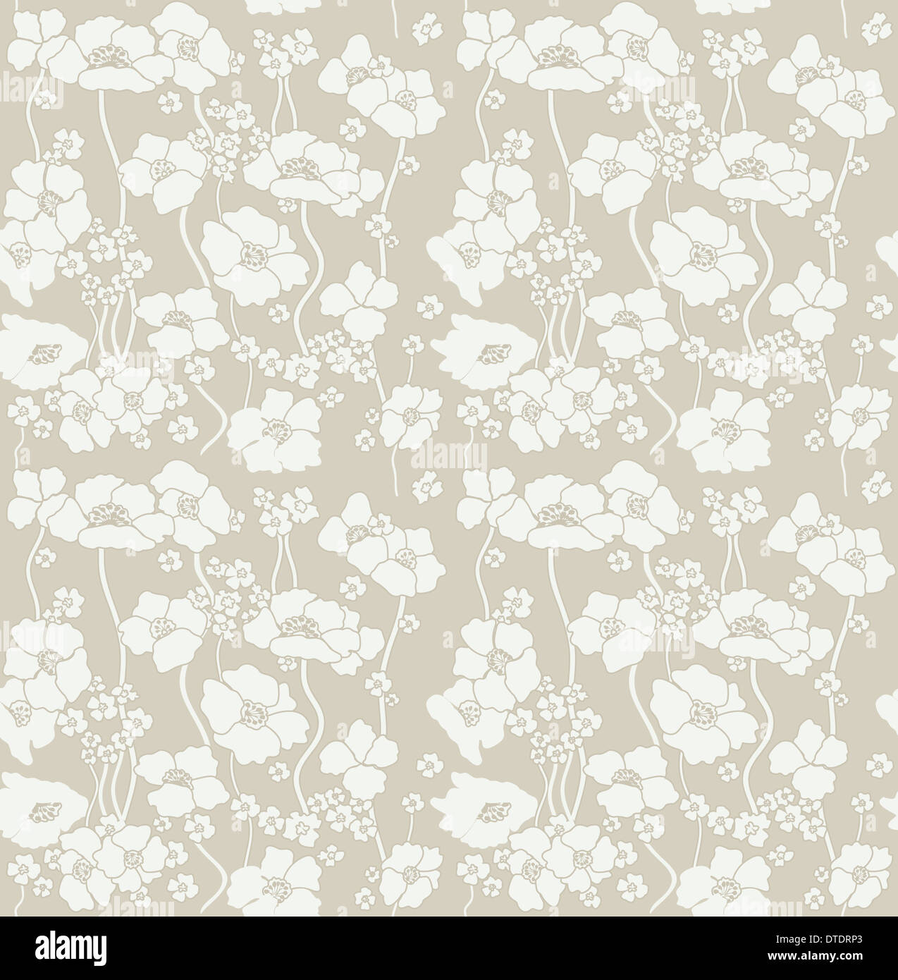 Floral wallpaper. Seamless. Vector illustration Stock Photo - Alamy