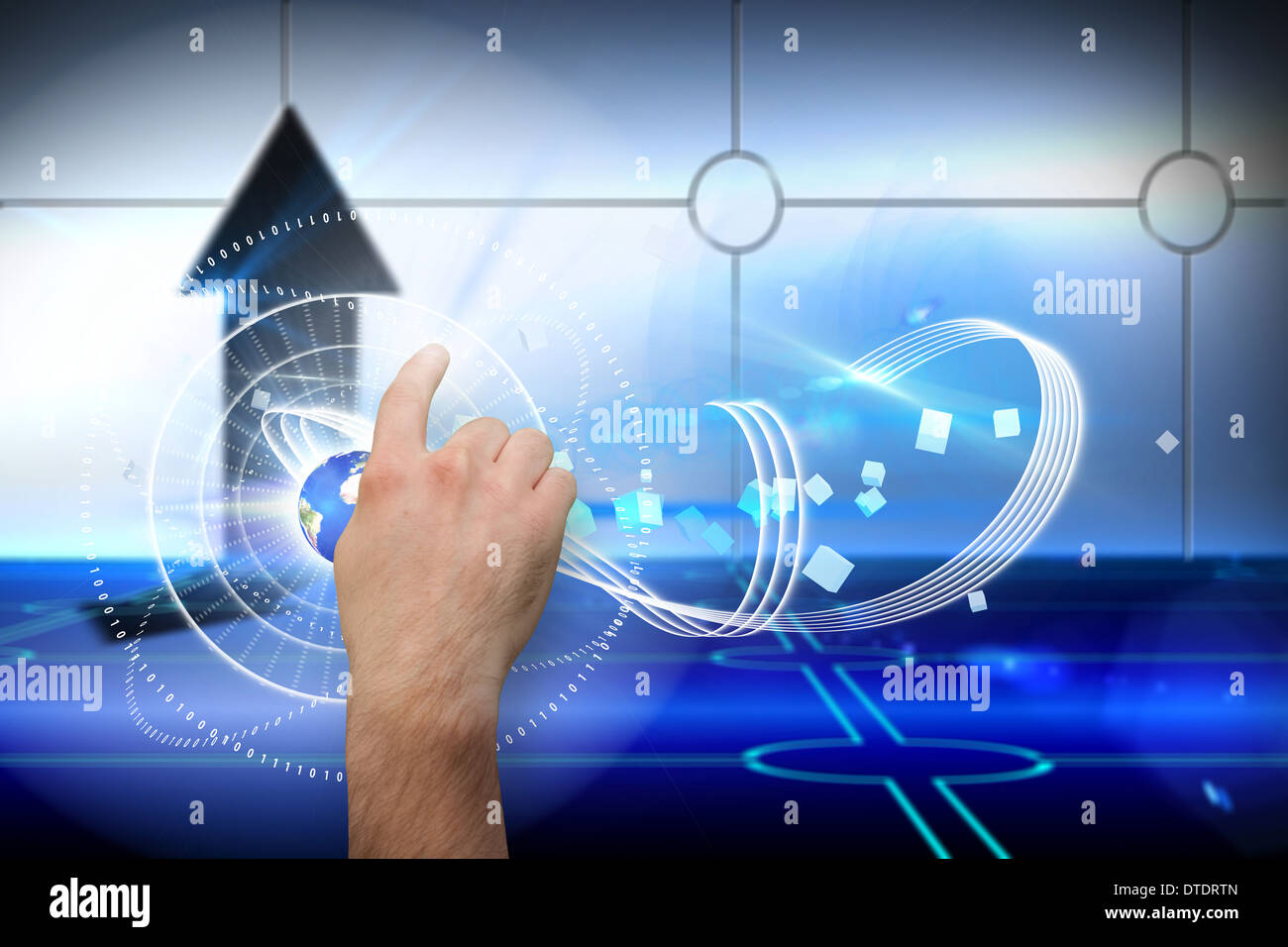 Hand pointing map hi-res stock photography and images - Alamy