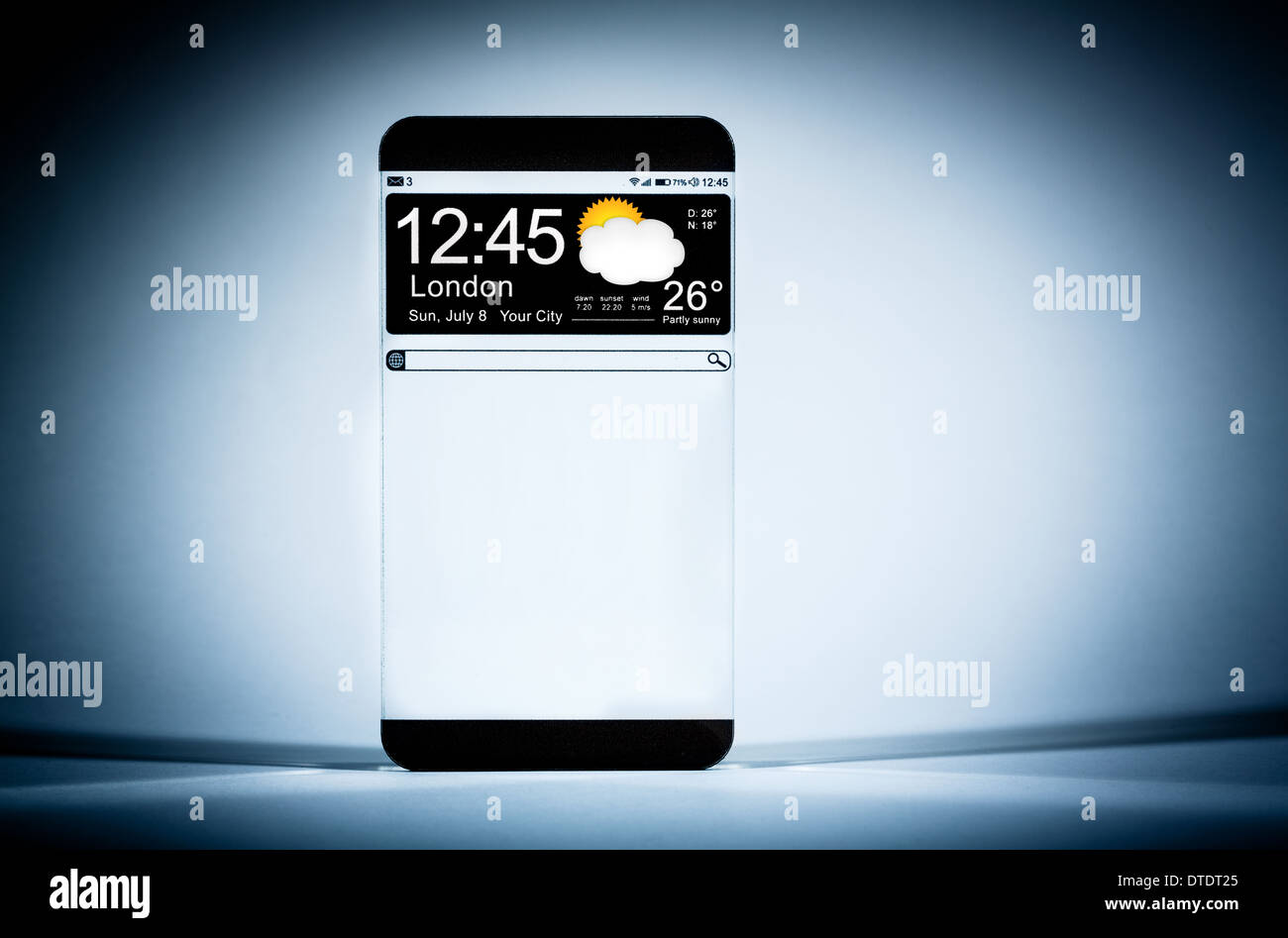 Smartphone with a transparent display Stock Photo - Alamy