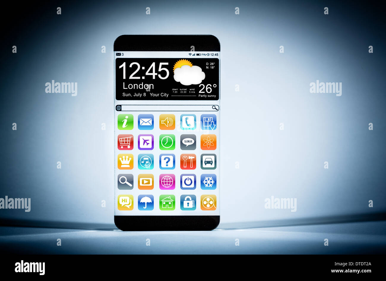 Smartphone with a transparent display Stock Photo - Alamy