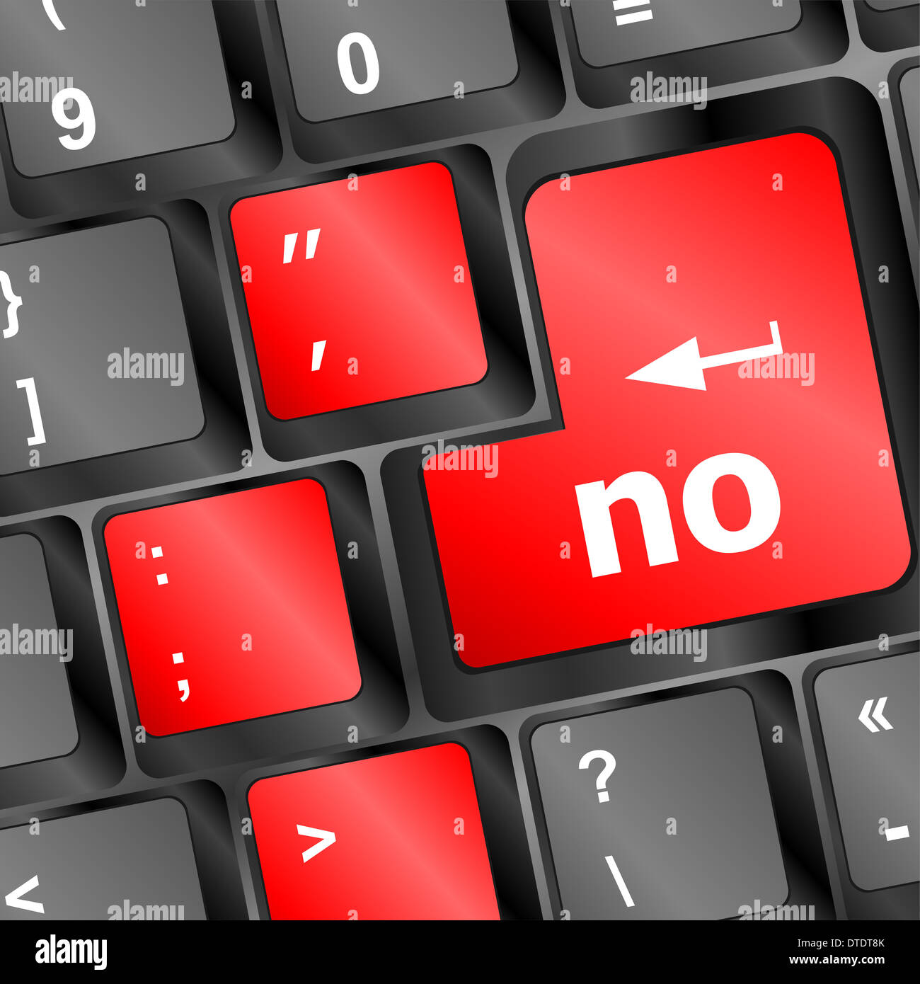 No button on Modern Computer Keyboard keys Stock Photo - Alamy