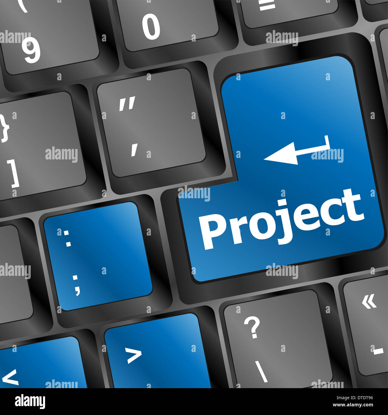 future time concept with project key on computer keyboard Stock Photo ...