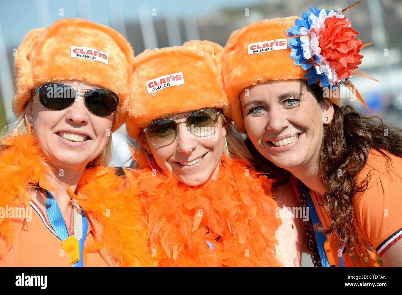 Spectators in the olympic park at the Sochi 2014 Olympic Games, Sochi ...