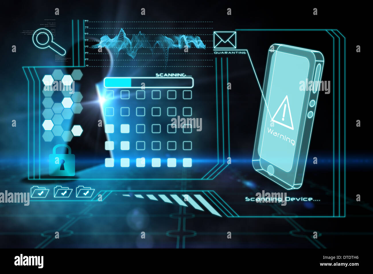 Composite image of security interface Stock Photo - Alamy