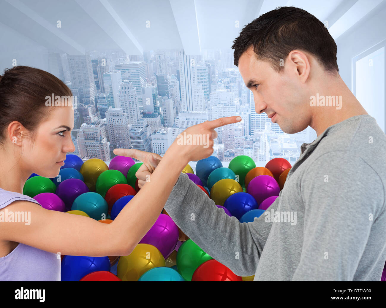 Woman pointing at other woman hi-res stock photography and images - Alamy