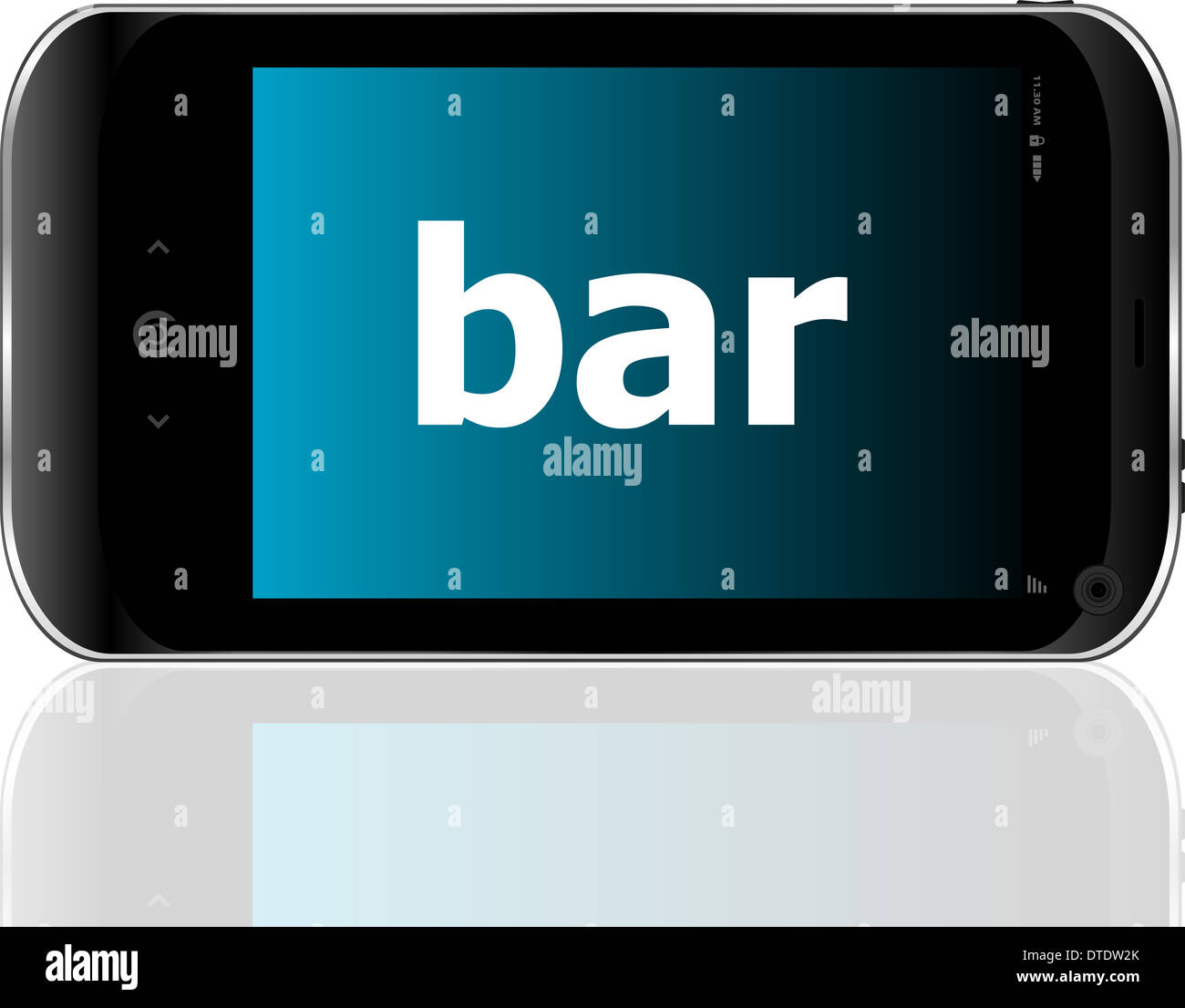 bar word on smart mobile phone, business concept Stock Photo - Alamy