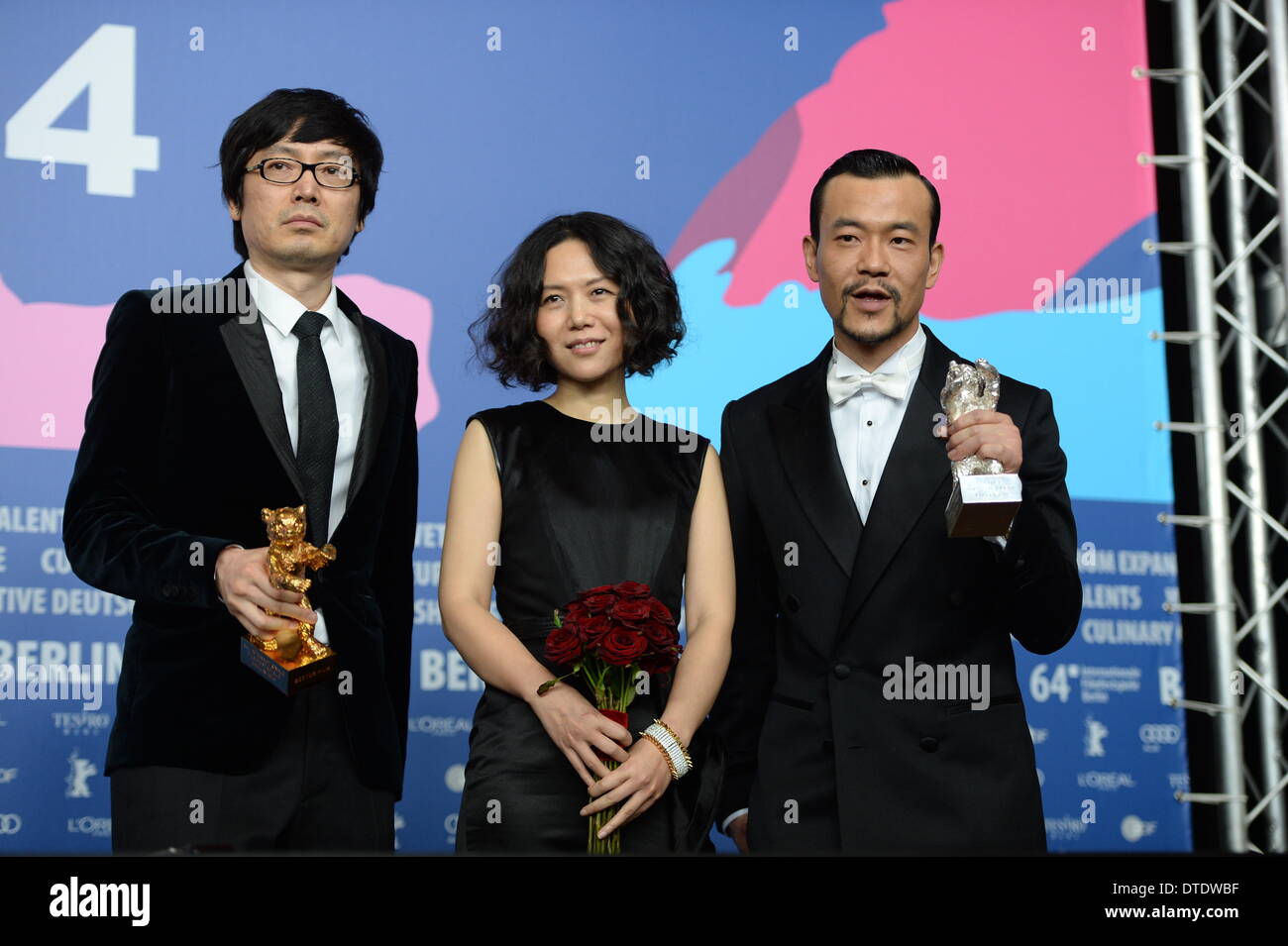 Berlin, Germany. 15th Feb, 2014. Chinese director Diao Yinan (L-R ...