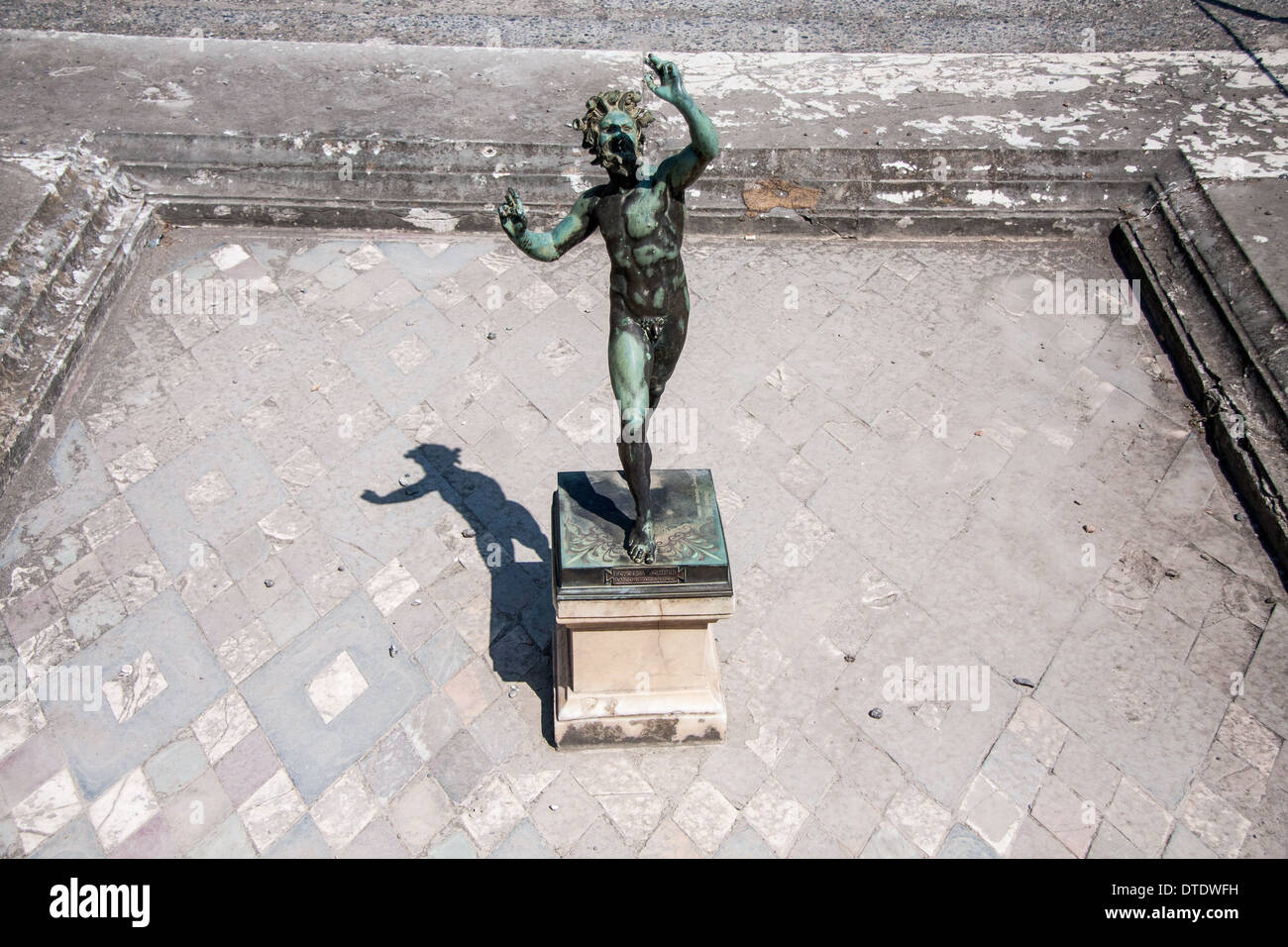 Dancing Faun statue, House of the Faun, Pompeii Stock Photo - Alamy