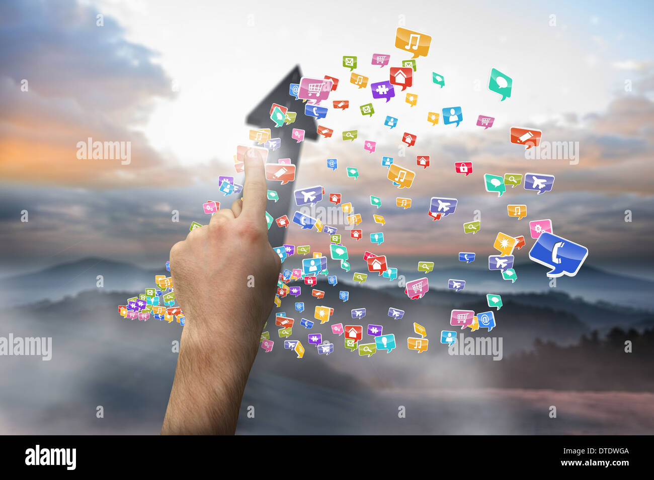 Hand pointing forward hi-res stock photography and images - Alamy