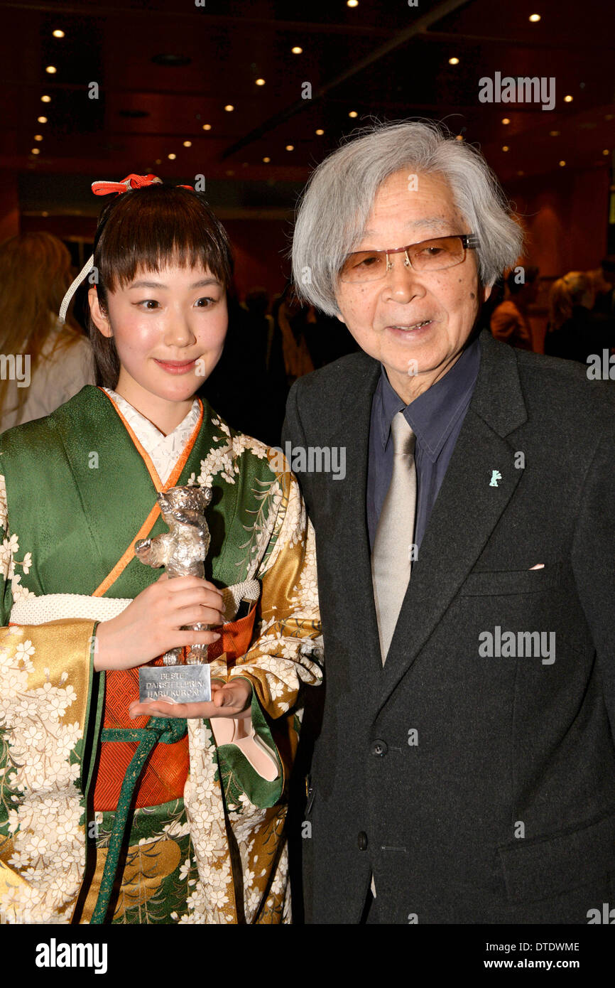 Haru Kuroki and Yoji Yamada after the closing ceremony at the 64th ...