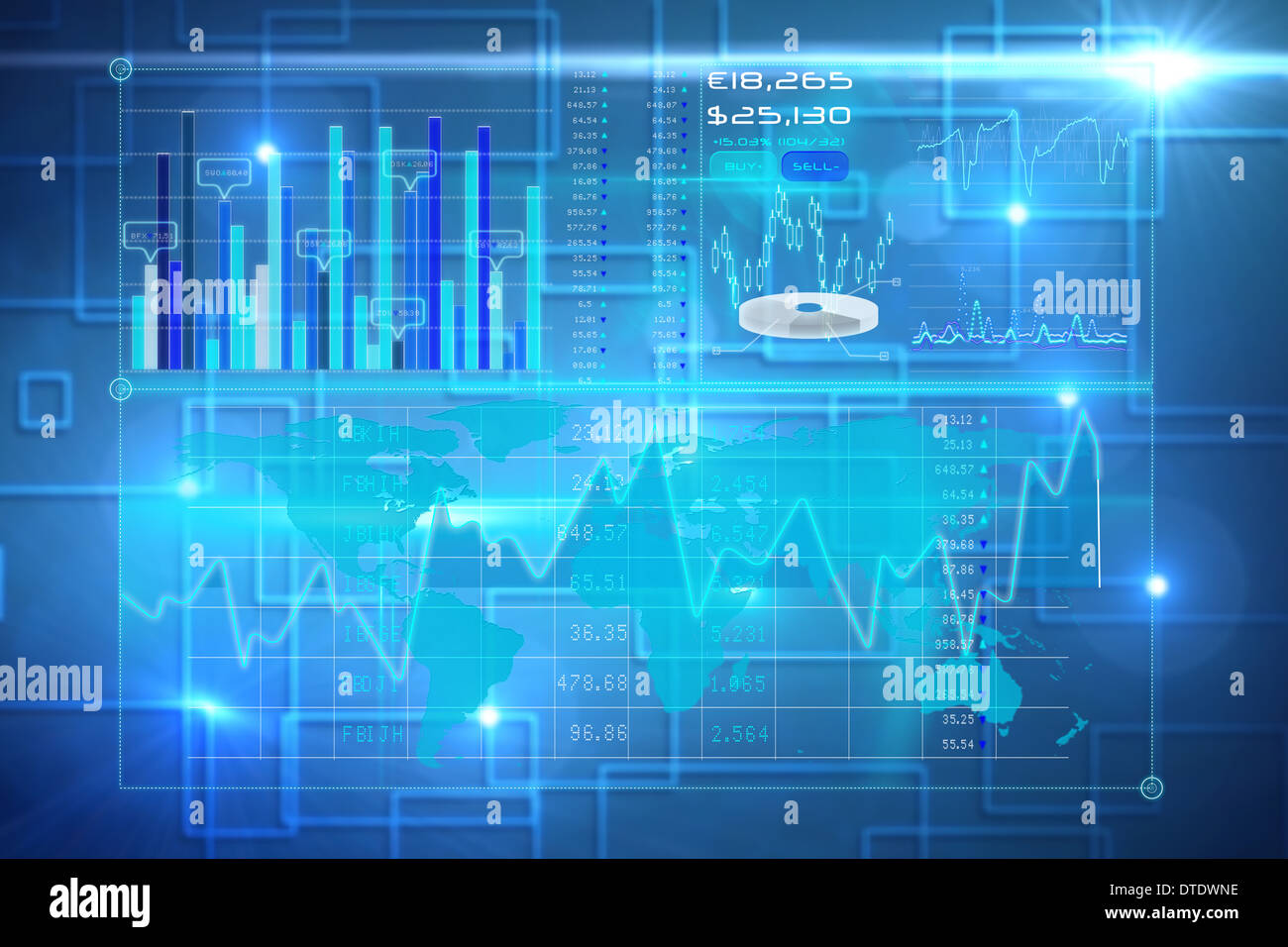 Composite image of business interface Stock Photo - Alamy