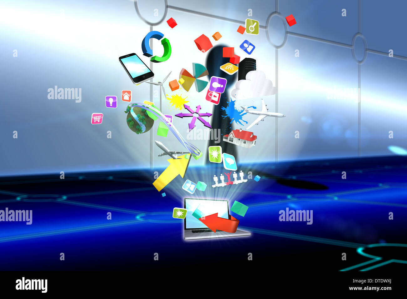 Composite image of computer applications Stock Photo - Alamy