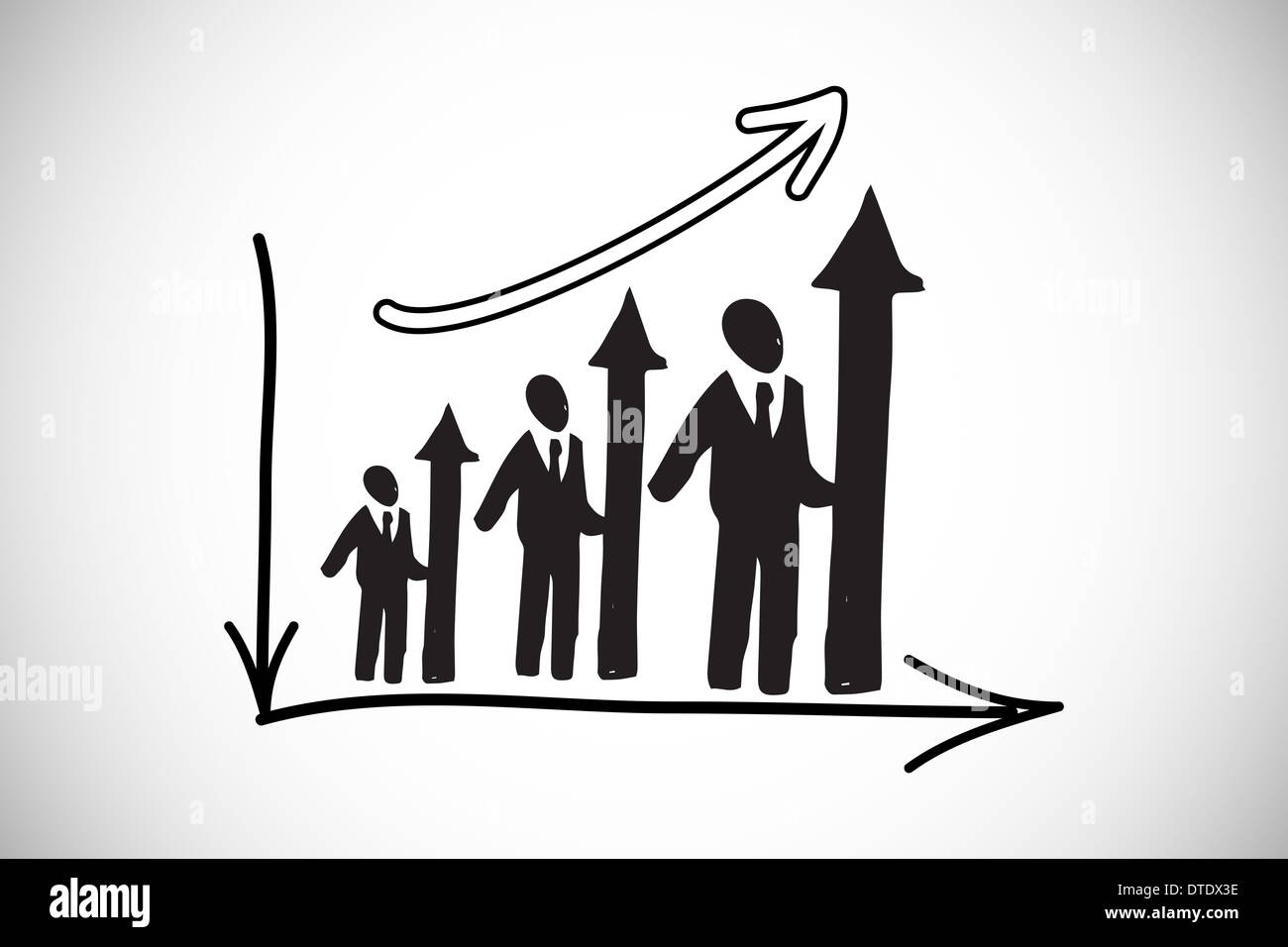 Composite image of human resource bar chart Stock Photo - Alamy