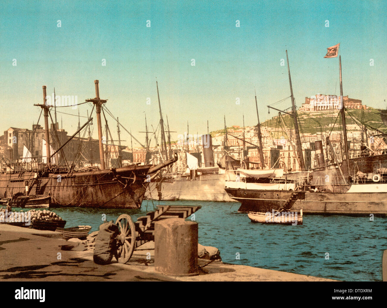 Harbor, Naples, Italy, circa 1900 Stock Photo - Alamy