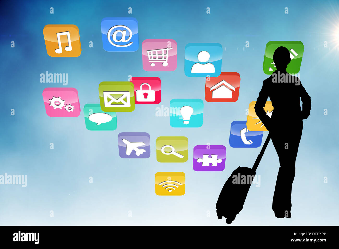 Composite image of computer applications Stock Photo - Alamy