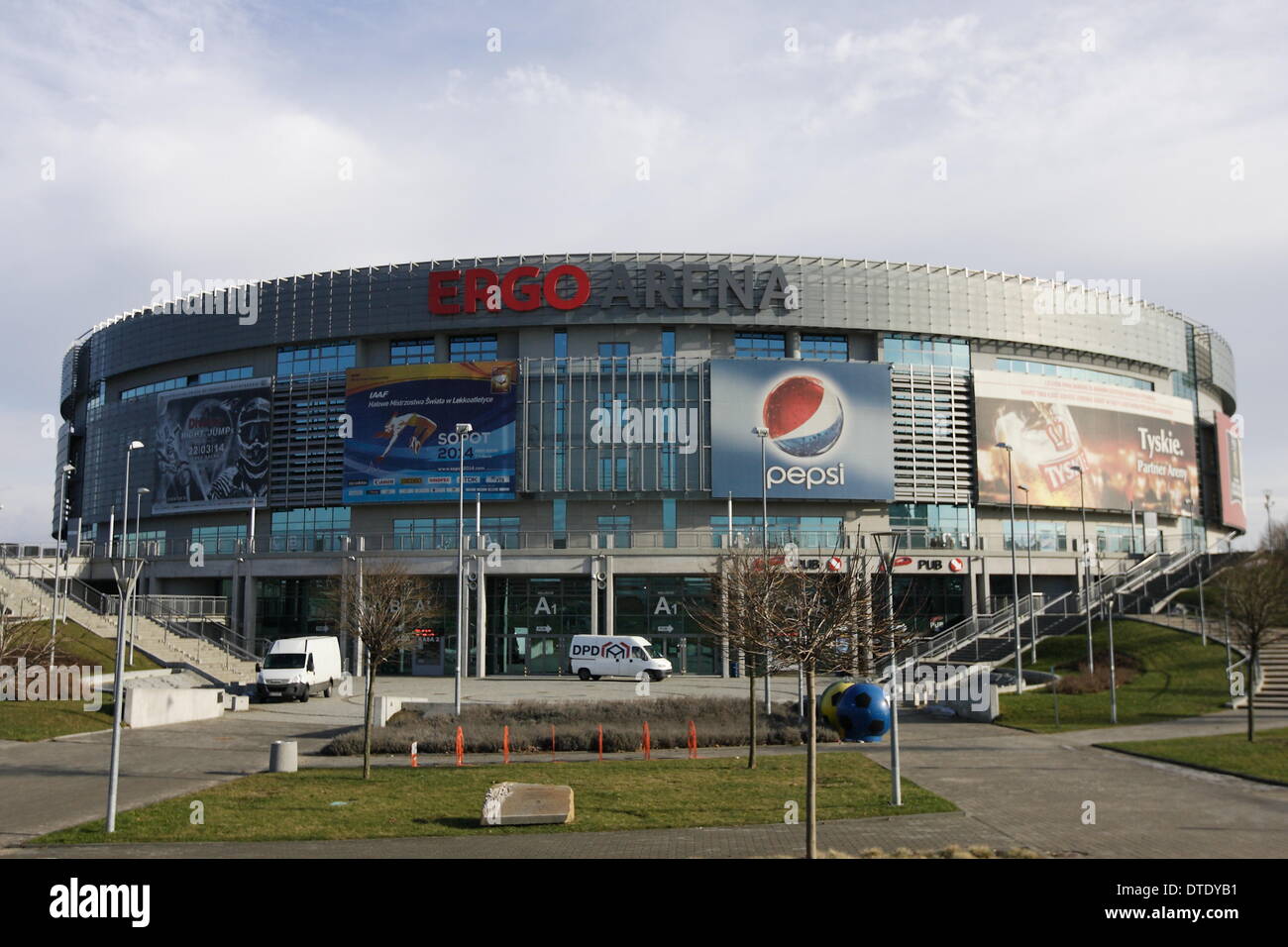 Sopot, Poland 16th, February 2014 ERGO Arena sports hall located at the ...