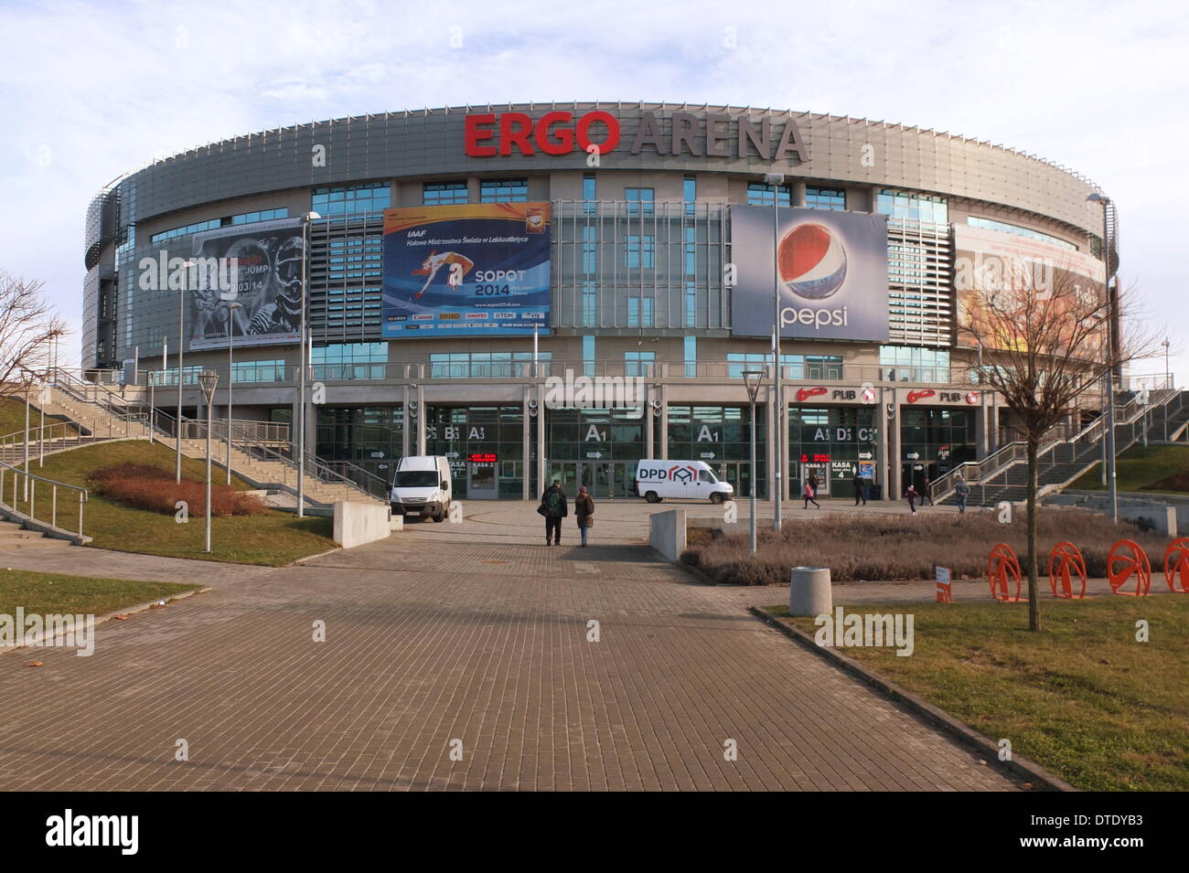 Sopot, Poland 16th, February 2014 ERGO Arena sports hall located at the ...